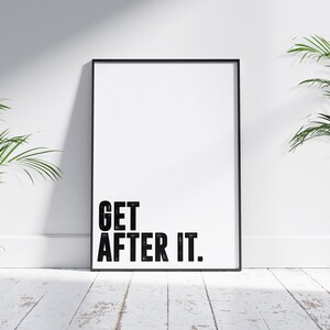 Jocko Willink Get After It | Motivational Poster, Wall Quote ...