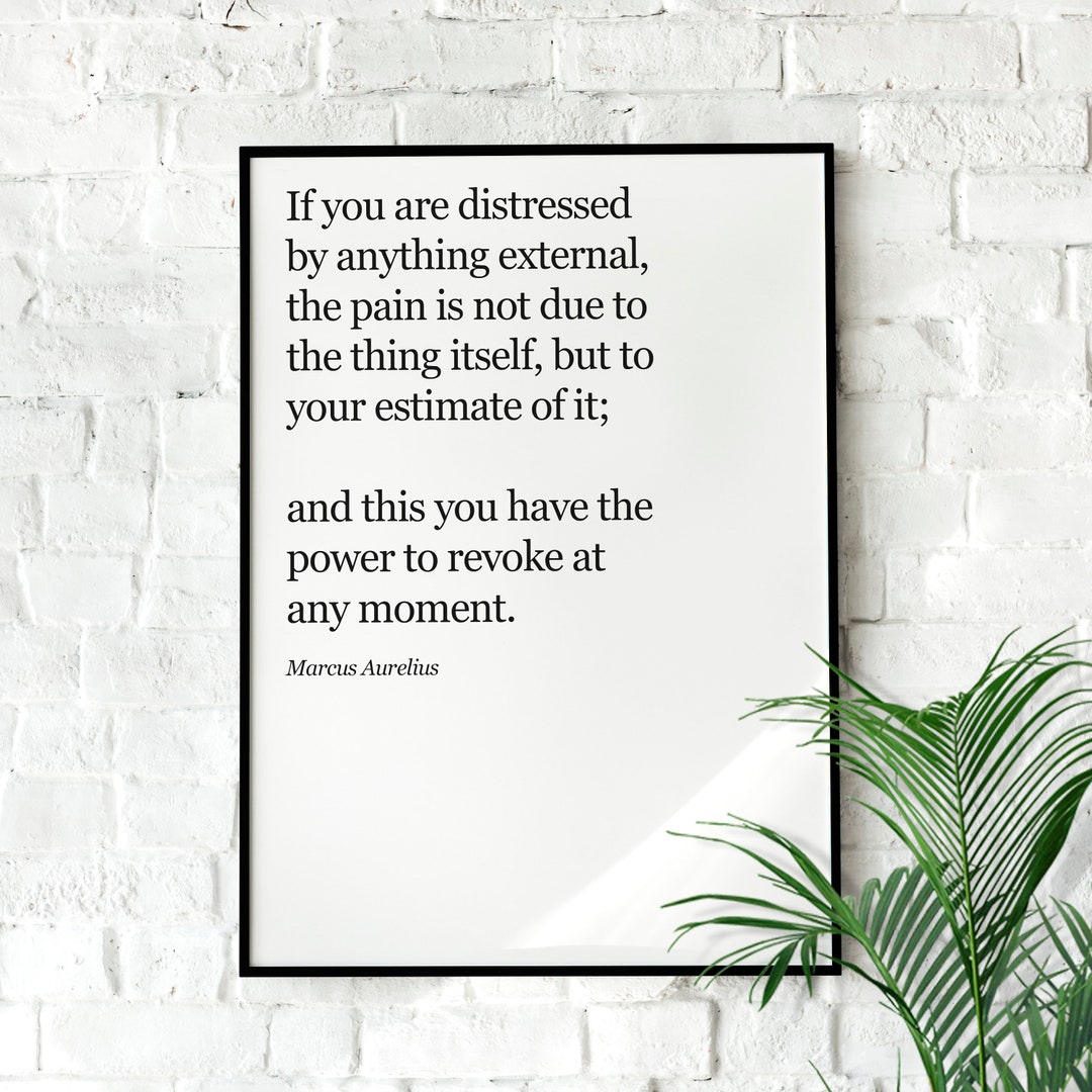 Marcus Aurelius Poster | Stoic Art Print, Marcus Aurelius Quote Print ...