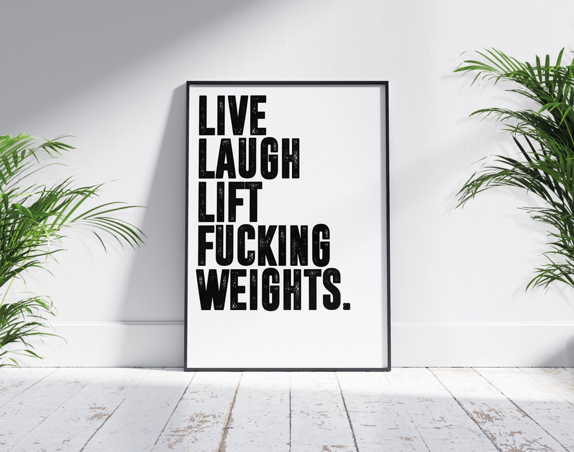 Live Laugh Lift | Home Gym Decor, Gym Wall Art, Gym Poster ...