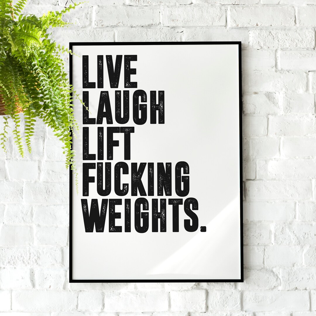 Live Laugh Lift | Home Gym Decor, Gym Wall Art, Gym Poster ...