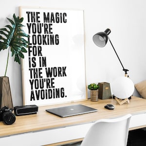 Chris Williamson the Magic You're Looking for Quote Motivational Poster, Wall Art, Minimalist ...