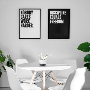 Jocko Willink Set of 2 Motivational Poster | Nobody Cares Work Harder ...