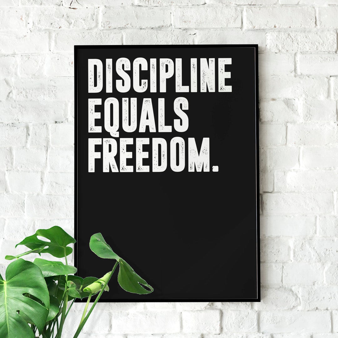 Jocko Willink Discipline Equals Freedom | Motivational Poster, Wall Art ...