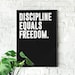 Jocko Willink Discipline Equals Freedom Motivational Poster - Etsy UK