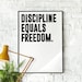 Jocko Willink Discipline Equals Freedom Motivational Poster - Etsy UK