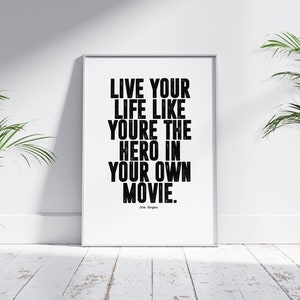 Joe Rogan Hero Quote | Motivational Poster, Wall Art Quote, Minimalist ...