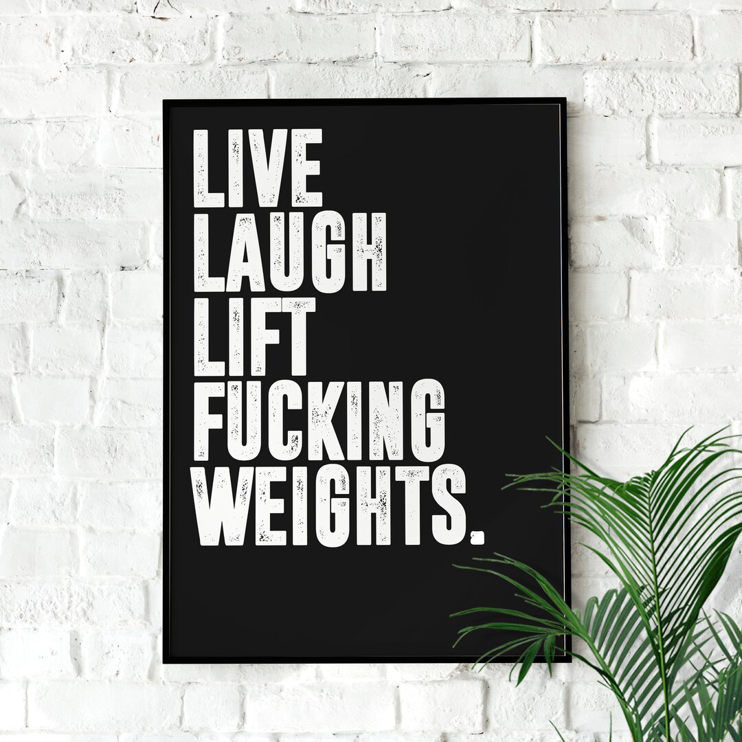 Live Laugh Lift | Home Gym Decor, Gym Wall Art, Gym Poster ...