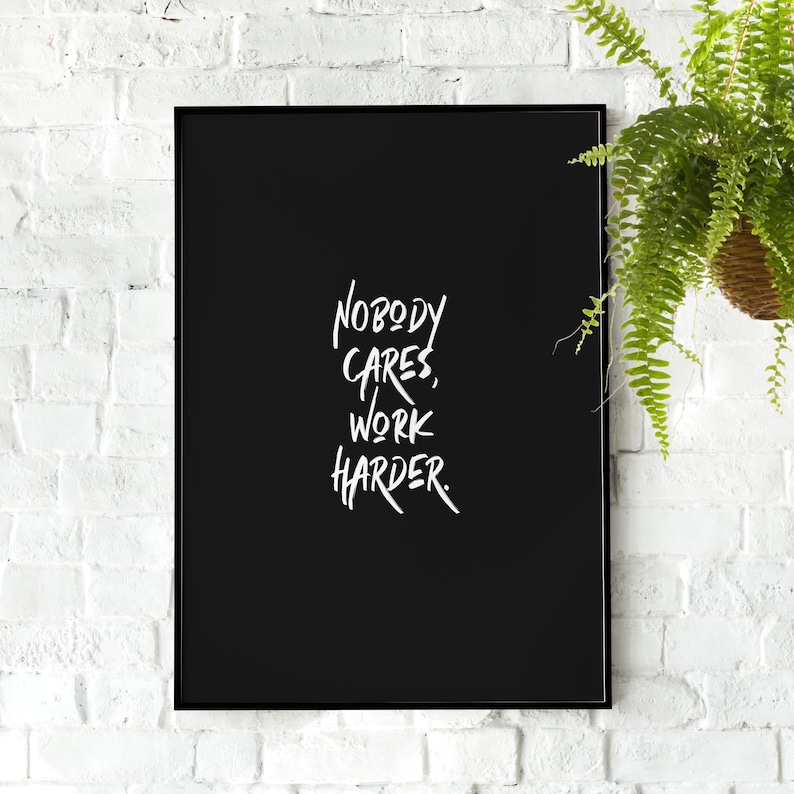 Jocko Willink Nobody Cares Work Harder Motivational Poster - Etsy