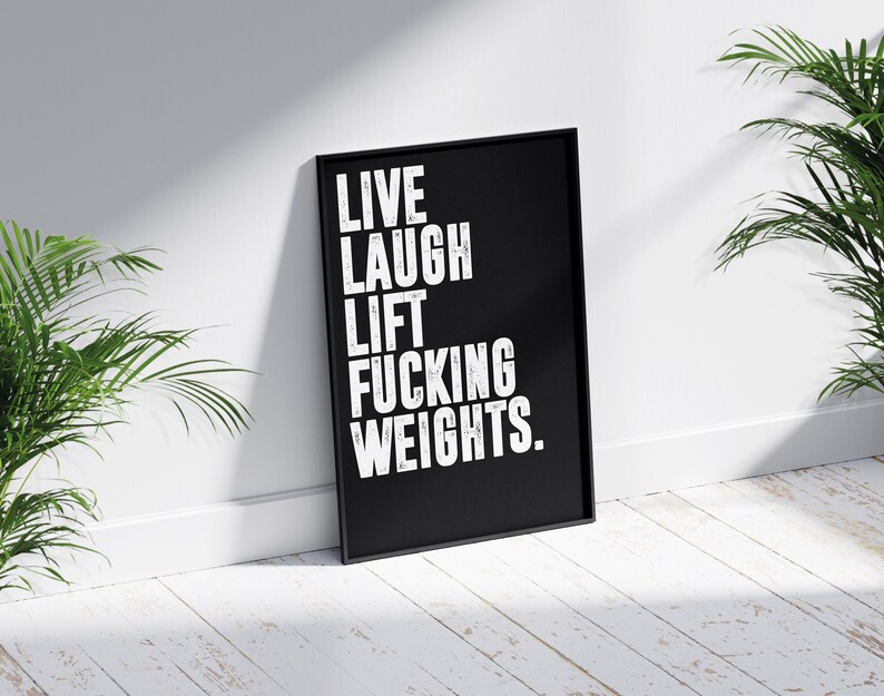 Live Laugh Lift | Home Gym Decor, Gym Wall Art, Gym Poster ...