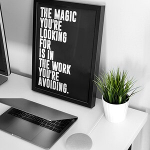 Chris Williamson the Magic You're Looking for Quote Motivational Poster, Wall Art, Minimalist ...