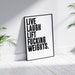 Live Laugh Lift | Home Gym Decor, Gym Wall Art, Gym Poster ...