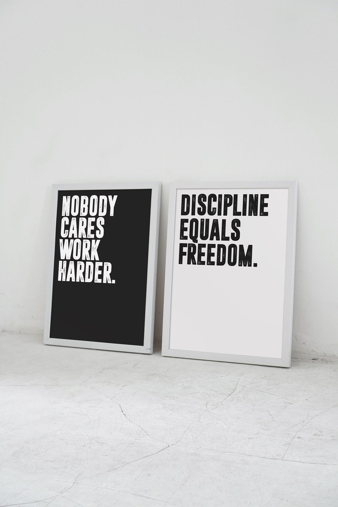 Jocko Willink Set of 2 Motivational Poster | Nobody Cares Work Harder ...