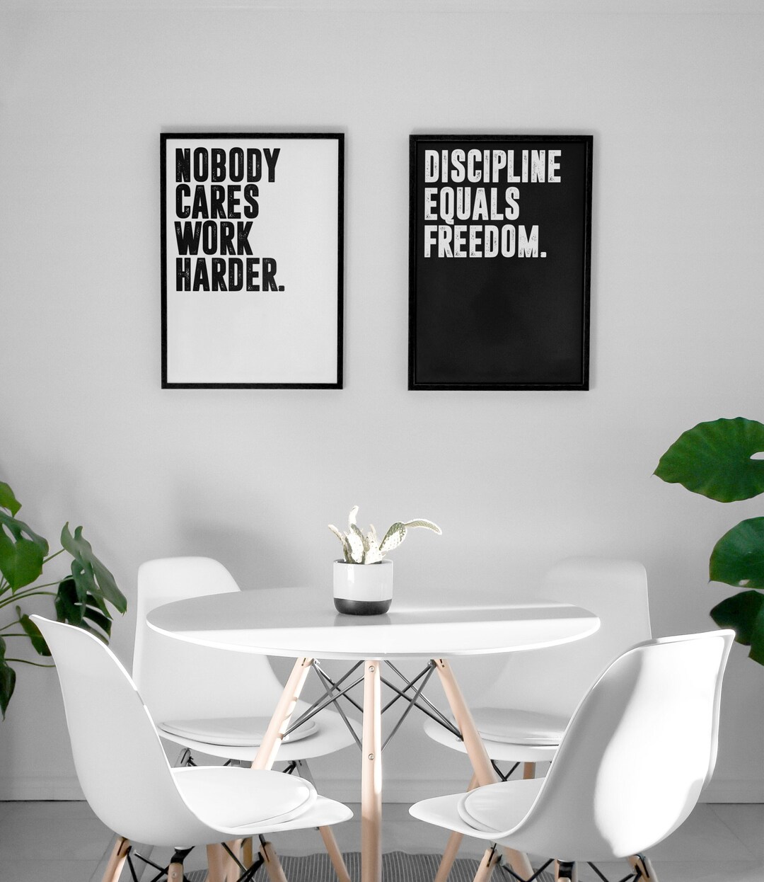 Jocko Willink Set of 2 Motivational Wall Art | Nobody Cares Work Harder ...