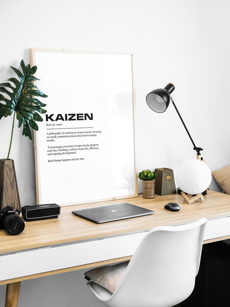 Kaizen Definition Inspirational Office Poster Wall Art Print ...