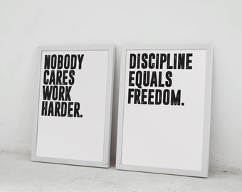 Hard Choices Easy Life Wall Art Quote, Minimalist, Wall Art ...