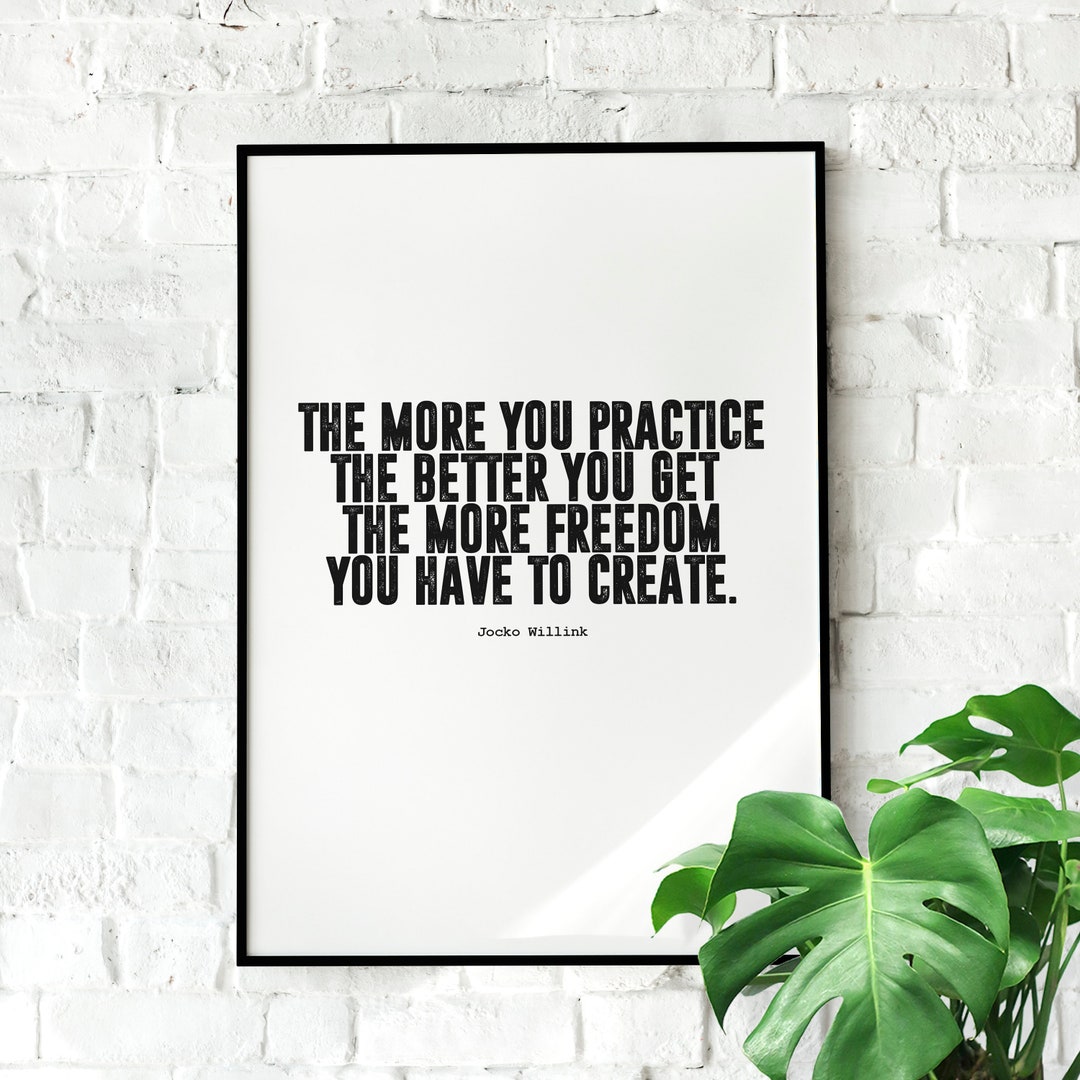 Jocko Willink Freedom | Motivational Poster, Wall Art Quote, Minimalist ...