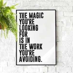 Chris Williamson the Magic You're Looking for Quote Motivational Poster, Wall Art, Minimalist ...