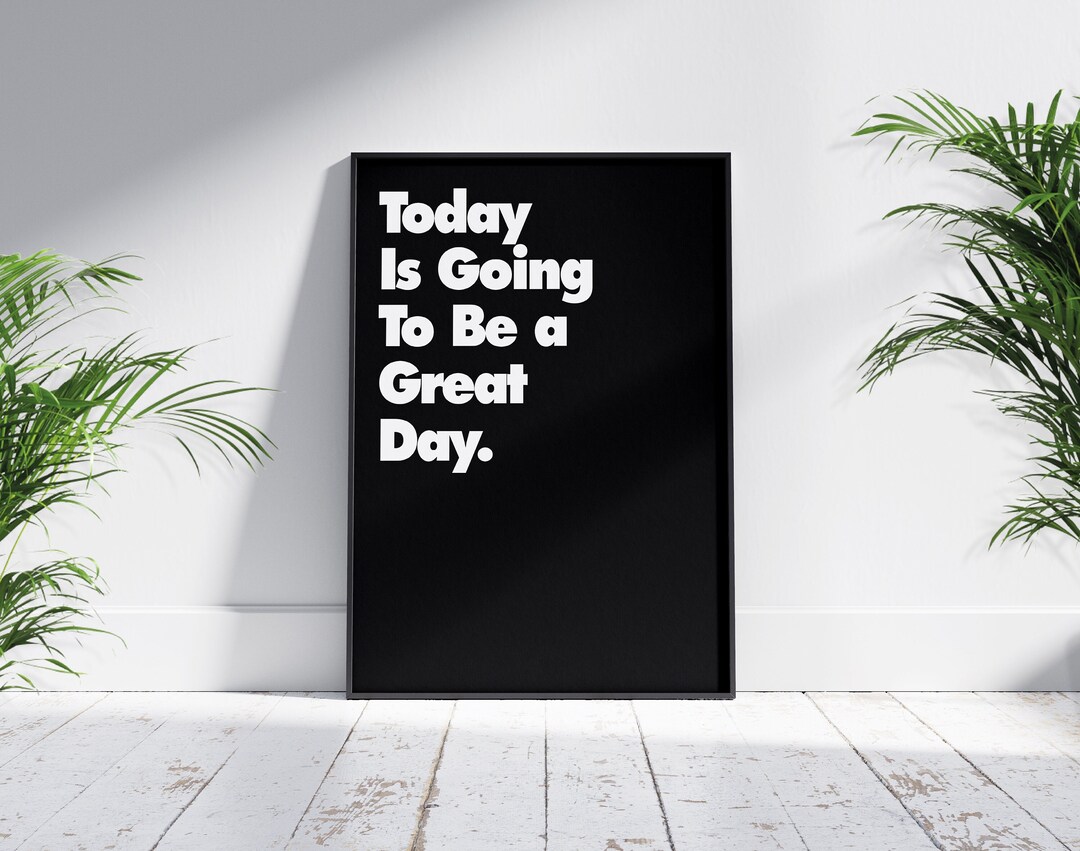 Great Day! | Retro Poster, Minimalist, Wall Decor, Motivational Poster ...