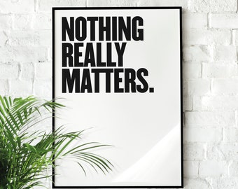 Hard Choices Easy Life Wall Art Quote, Minimalist, Wall Art ...