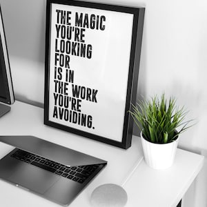 Chris Williamson the Magic You're Looking for Quote Motivational Poster, Wall Art, Minimalist ...