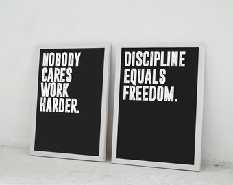 Hard Choices Easy Life Wall Art Quote, Minimalist, Wall Art ...