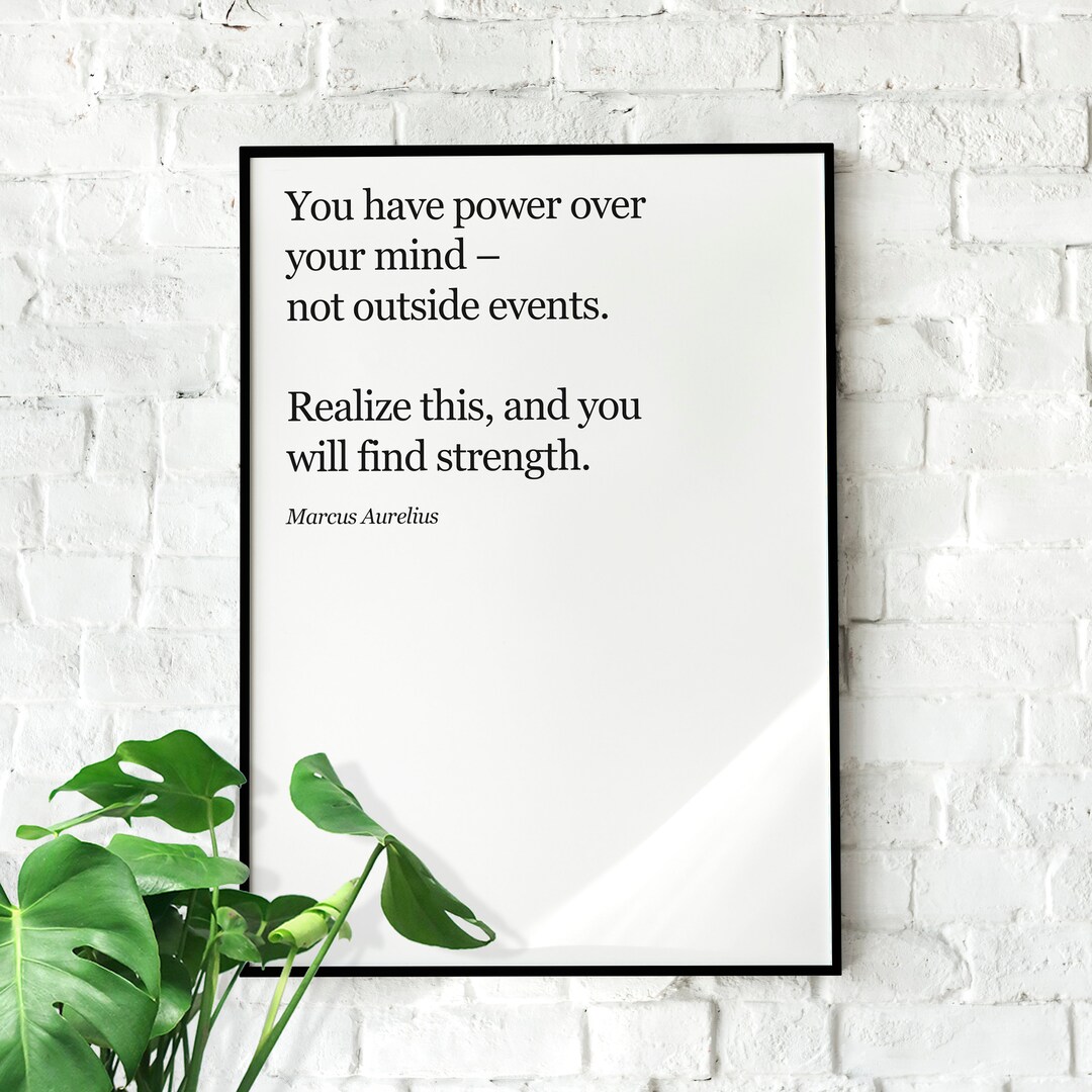 Marcus Aurelius Poster | Stoic Art Print, Marcus Aurelius Quote Print ...