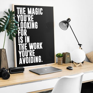 Chris Williamson the Magic You're Looking for Quote Motivational Poster, Wall Art, Minimalist ...