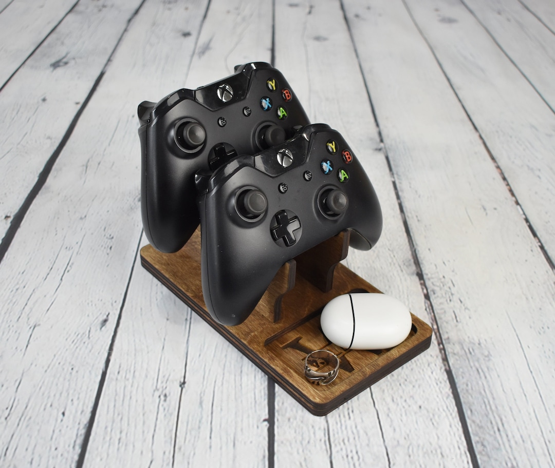 Wooden Controller Stand, Personalized Gift for Him, Gaming Controller ...