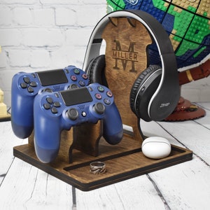 Headphones and Controller Stand, Gaming Décor, Headset Stand ...