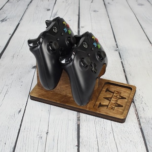 Wooden Controller Stand, Personalized Gift for Him, Gaming Controller ...