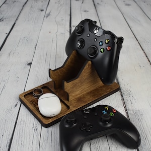 Wooden Controller Stand, Personalized Gift for Him, Gaming Controller ...