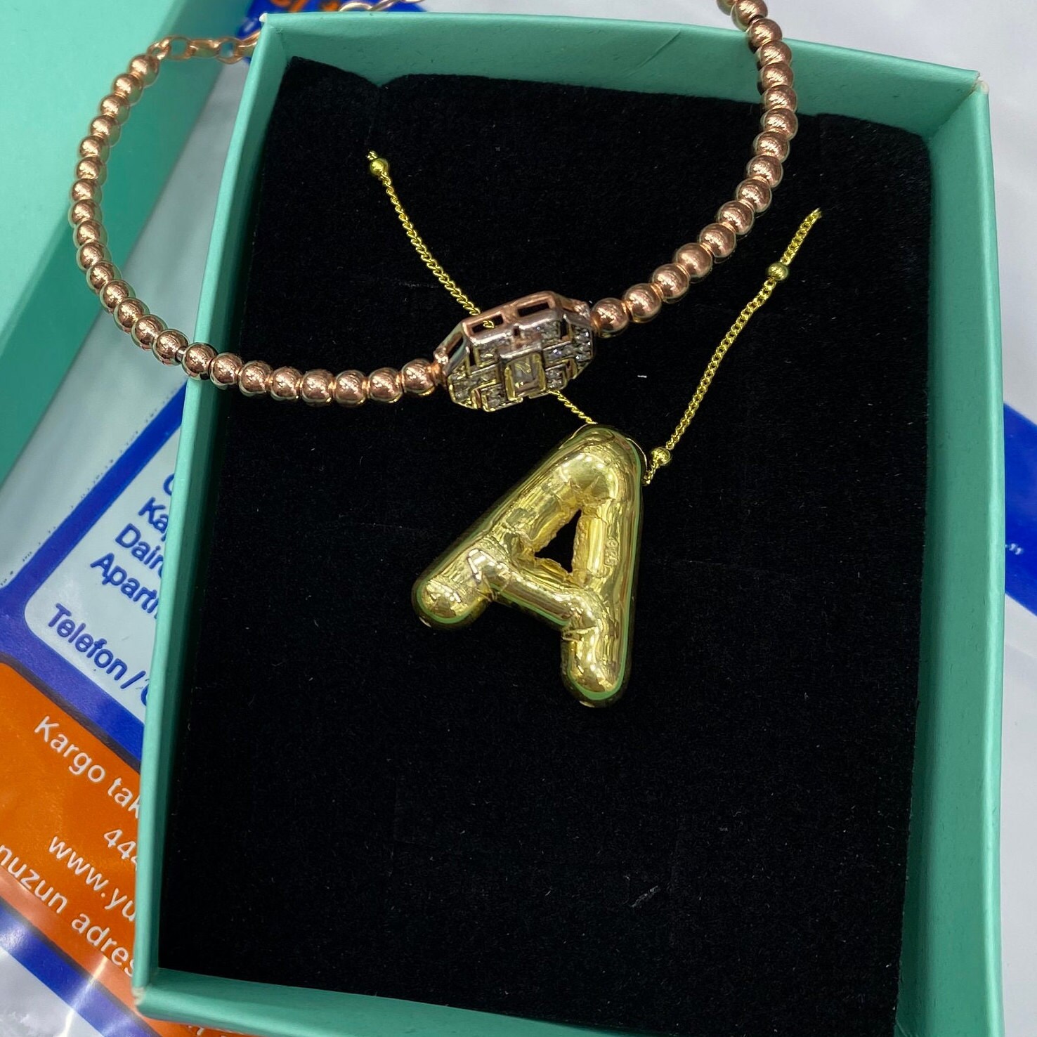 Customized Initial Bubble Letter Necklace 925 Sterling Silver - Etsy