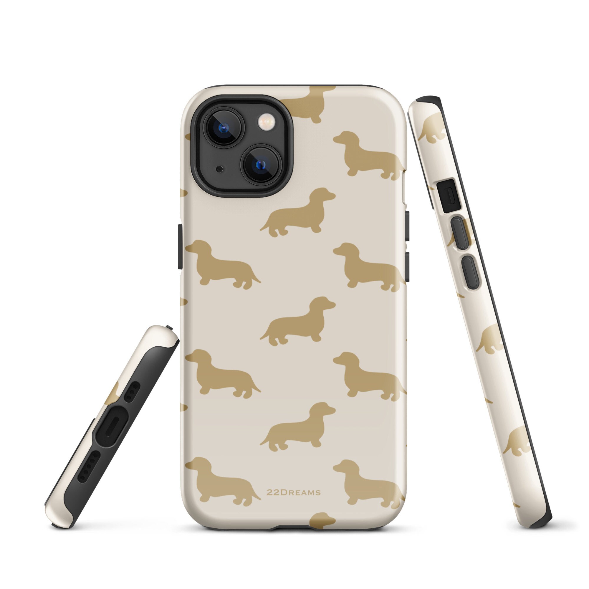 Hardcase Iphone® Mobile Phone Case Dachshund Dog Gold Beige - Etsy