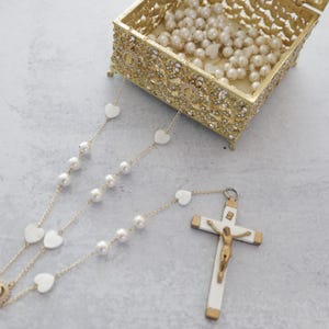 Handmade Catholic Wedding Rosary Lasso: Pearl Unity Ceremony Gift - Etsy