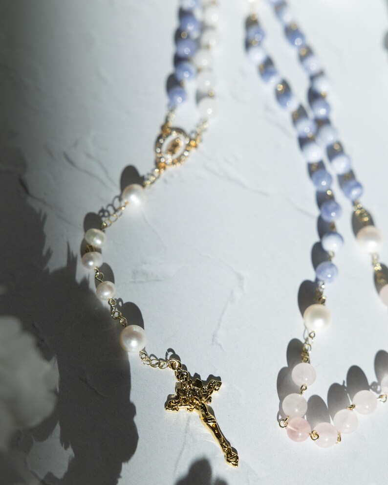 Advent Catholic Rosary With Purple, Pink, and White Beads | Wire ...