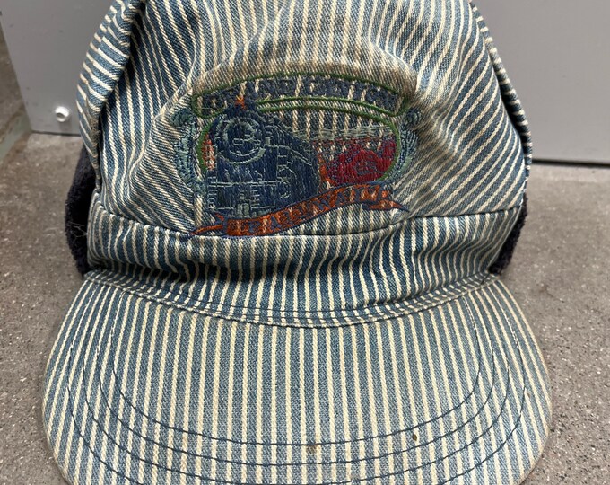 Vintage Grand Canyon Railway Logo Cap Snapback Hat Blue Stripes - Etsy