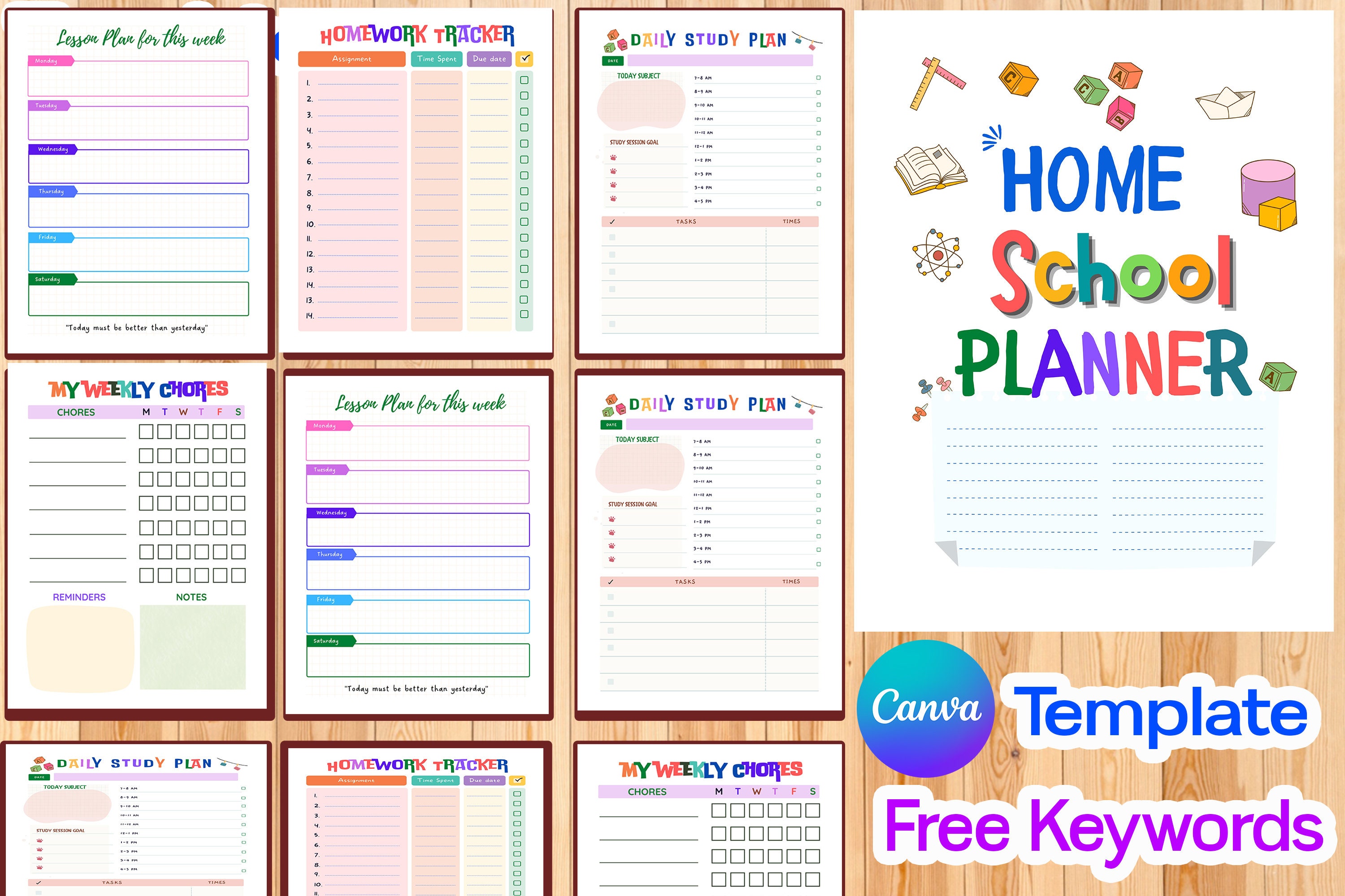 Homeschool Planner for Kids - Etsy