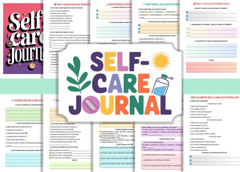 Self Care Journal - Etsy