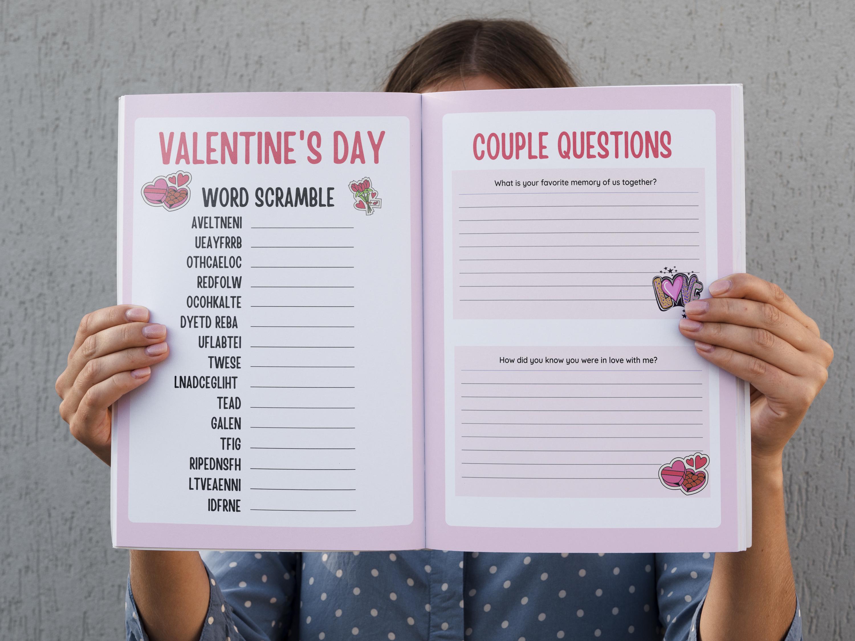 Valentine's Day Couple's Activity Book - Etsy