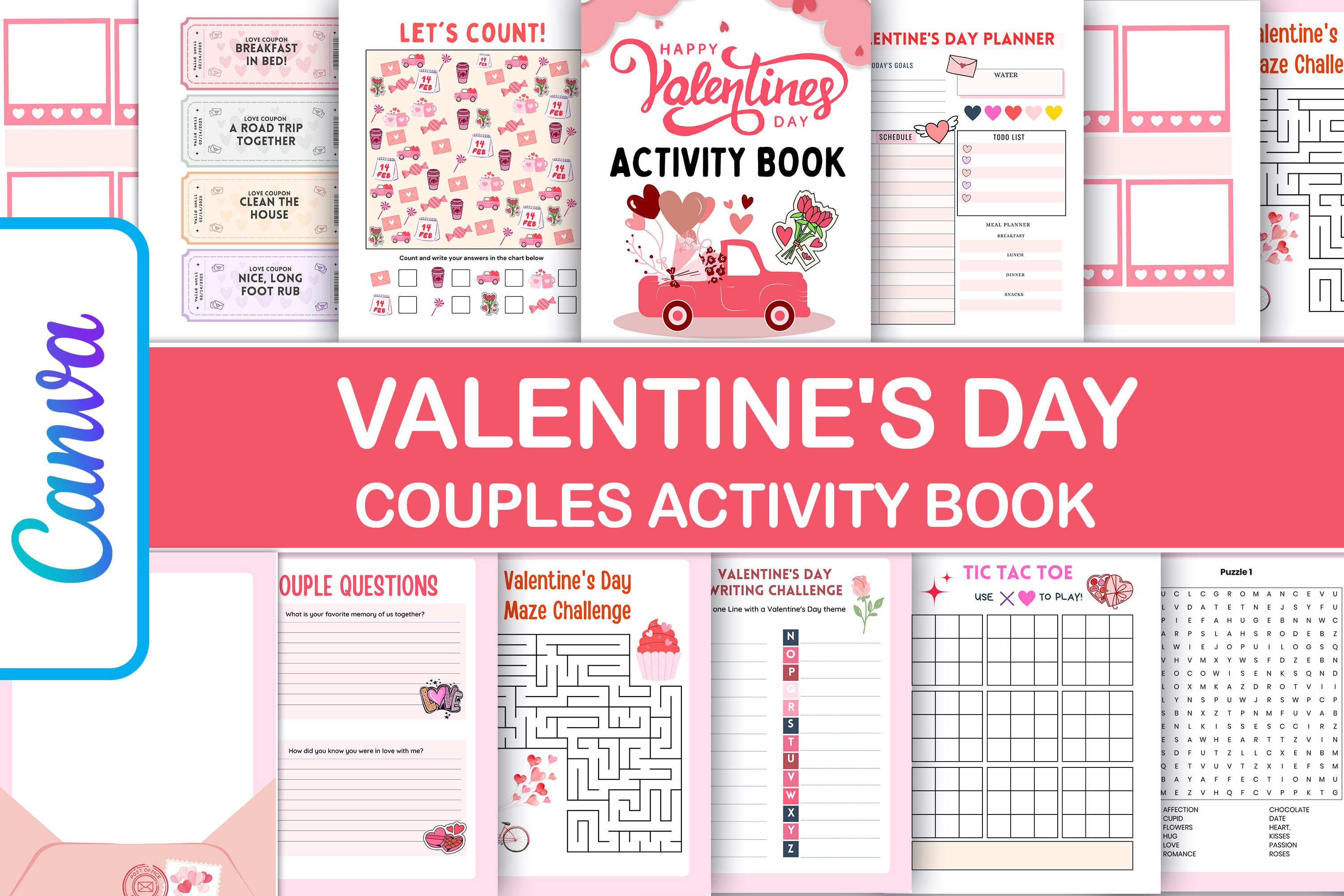 Valentine's Day Couple's Activity Book - Etsy