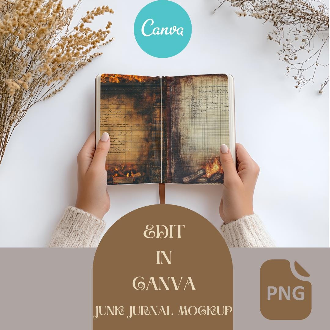 Junk Journal Pages Mockup: Vintage Ephemera, Tattered Diary, Altered ...