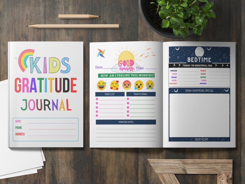 Gratitude Journal for Kids With Canva - Etsy