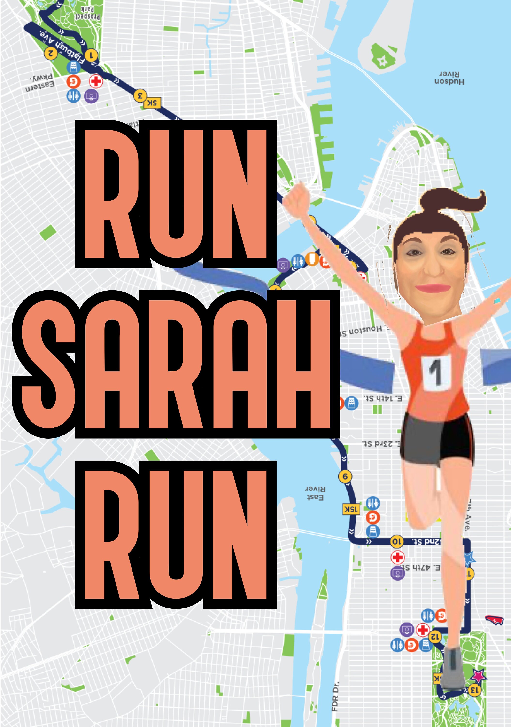 Marathon Running Poster