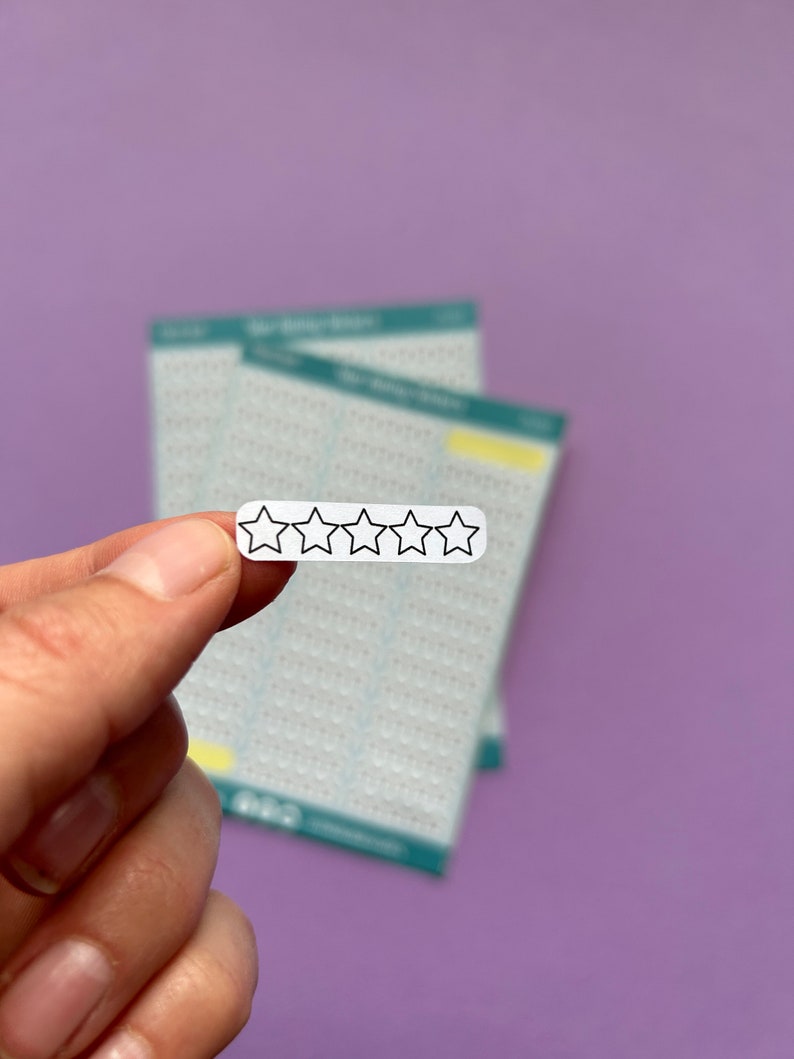 Star Rating Stickers Blank Book Journal Stickers 42 - Etsy