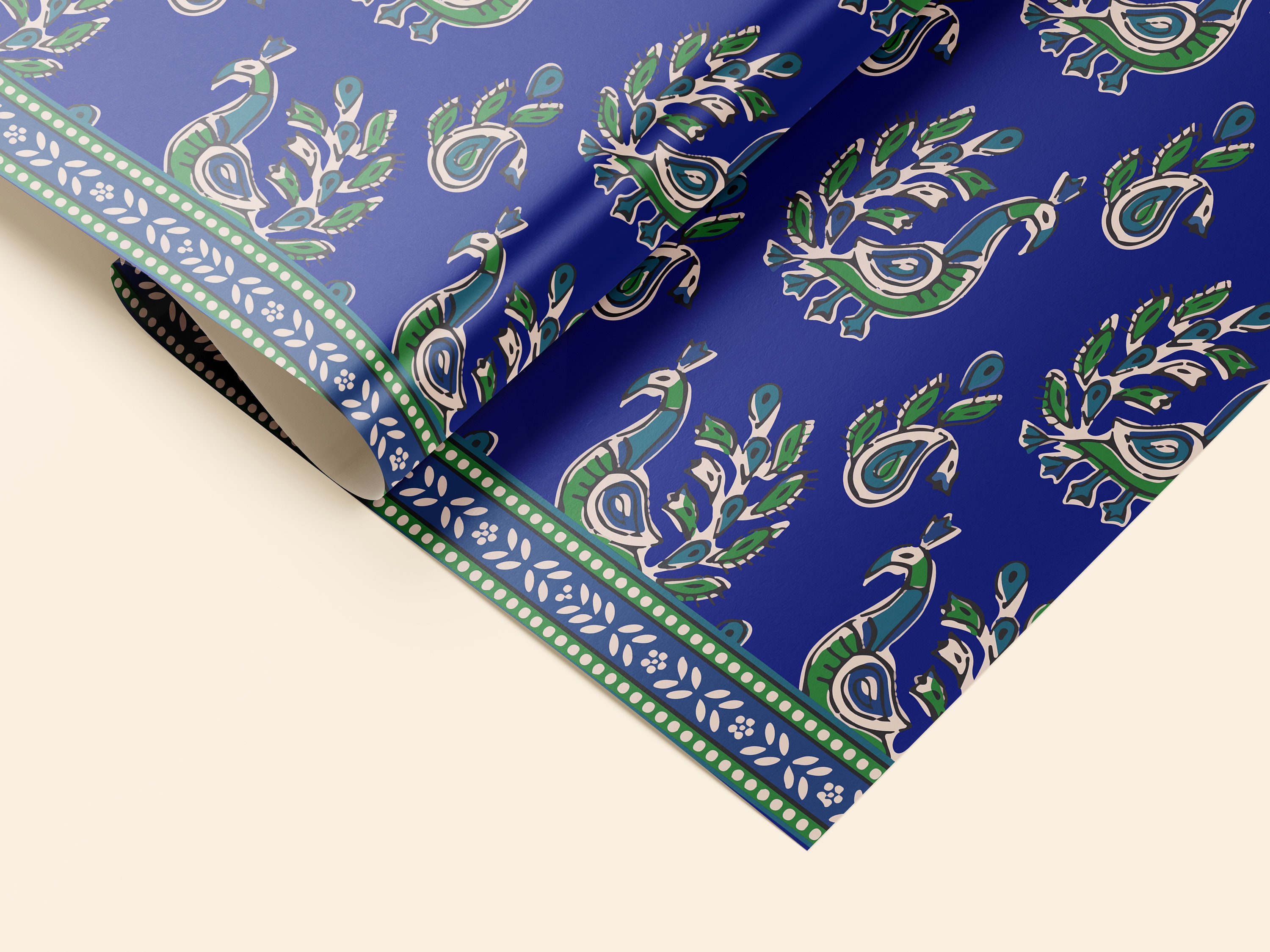 Indigo Block Print Digital Paper Seamless Pattern Digital Download ...