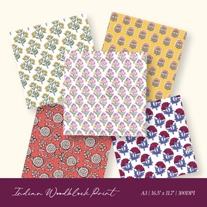 Indian Print Digital Paper | Seamless Pattern | Digital Download ...