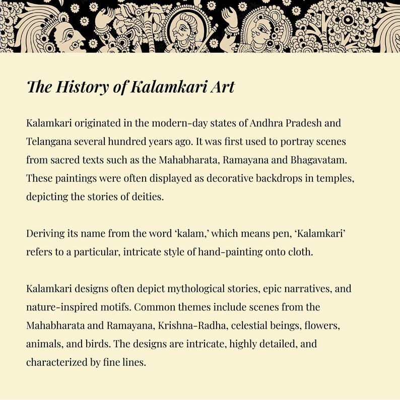 Indian Kalamkari Print Digital Paper Folk Art Seamless Pattern Digital ...