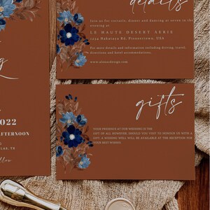 Terracotta Wedding Invitation, Rust Wedding Template Download, Orange ...