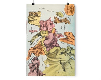 Funny Map Poster - Etsy