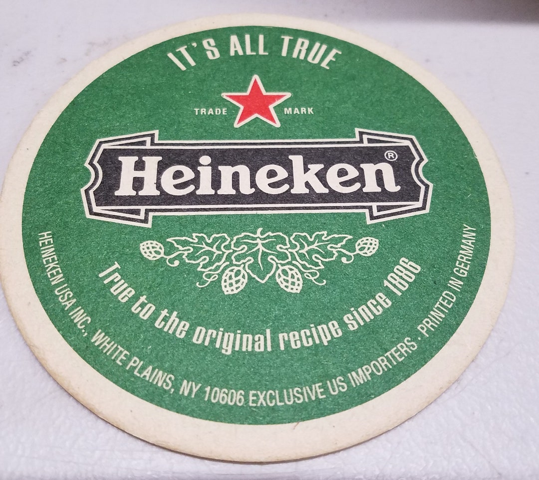 Set of 15 Double Sided Vintage Round Double Sided Heineken Beer ...